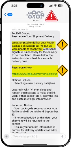 Fake Delivery Messages/Law Enforcement Scam | Scams Prevention from ...